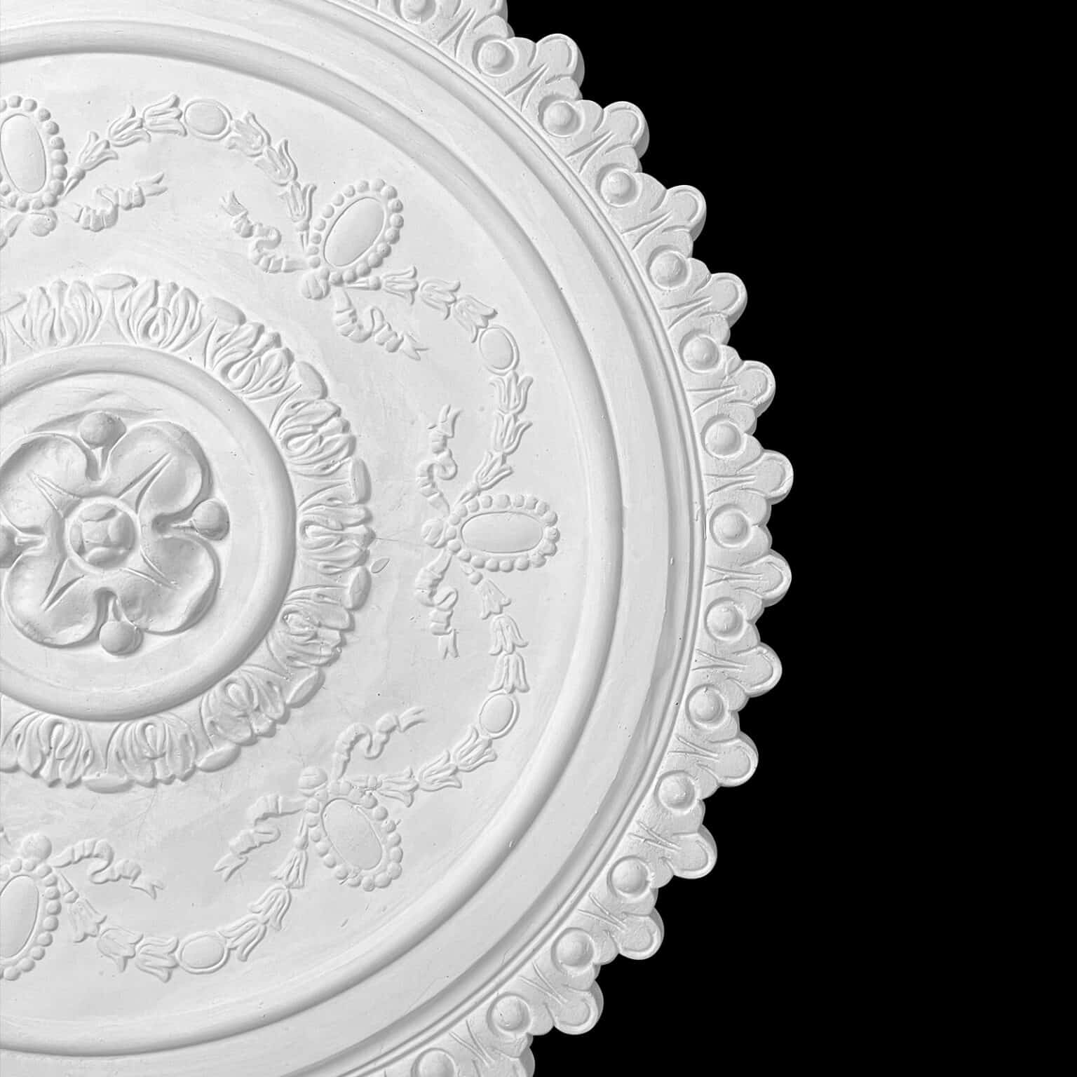 R160BS Placor Cameo Ceiling Rose with Fringe Solid – Classic Ceiling ...