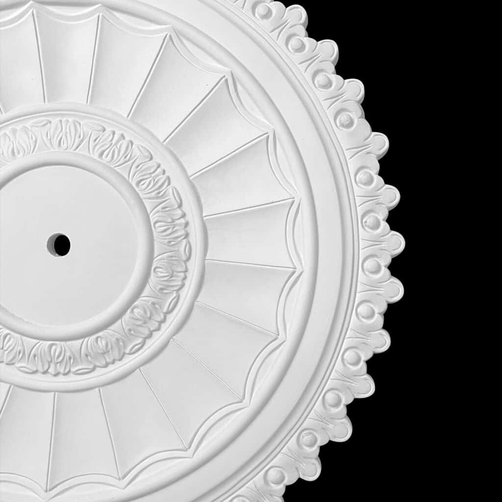 R161BS Placor Fluted Ceiling Rose with Fringe Solid – Classic Ceiling ...