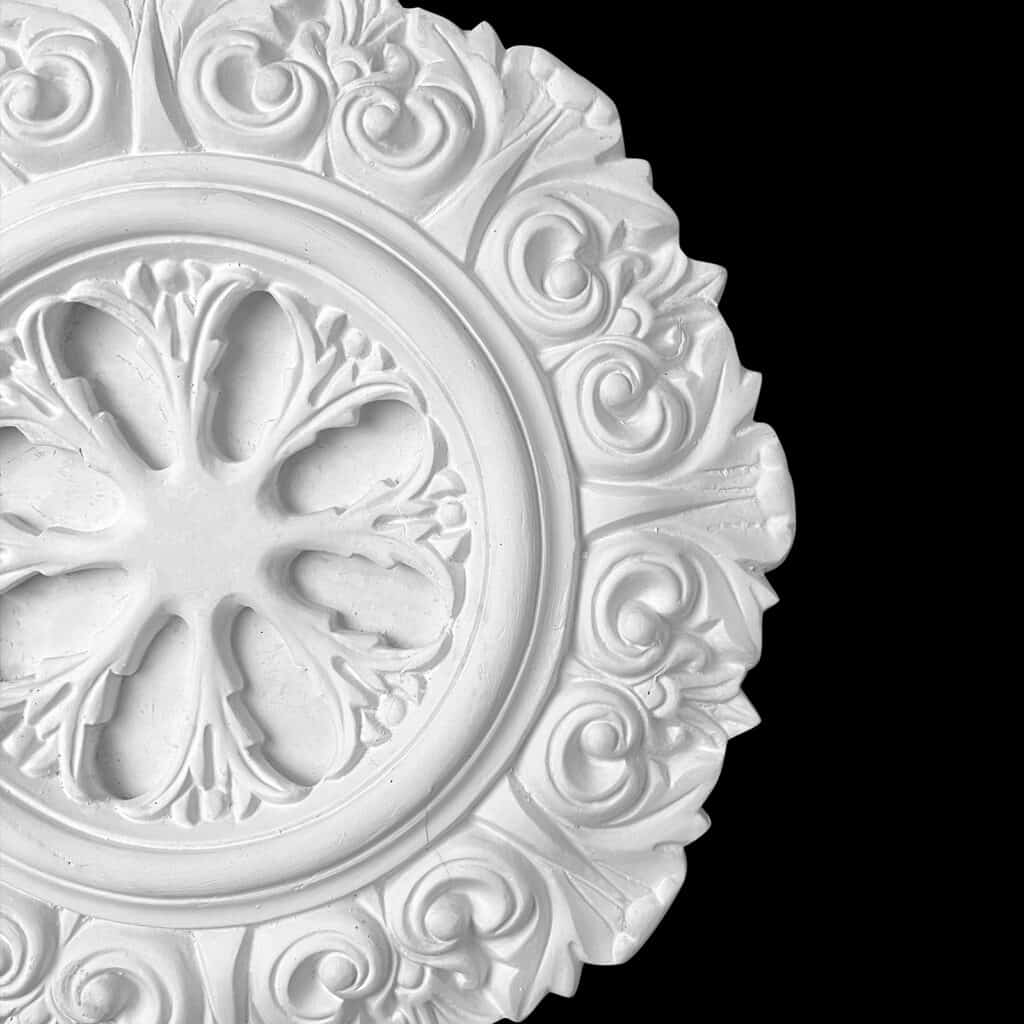 R367S Floral Wheel Ceiling Rose Solid – Classic Ceiling Supplies