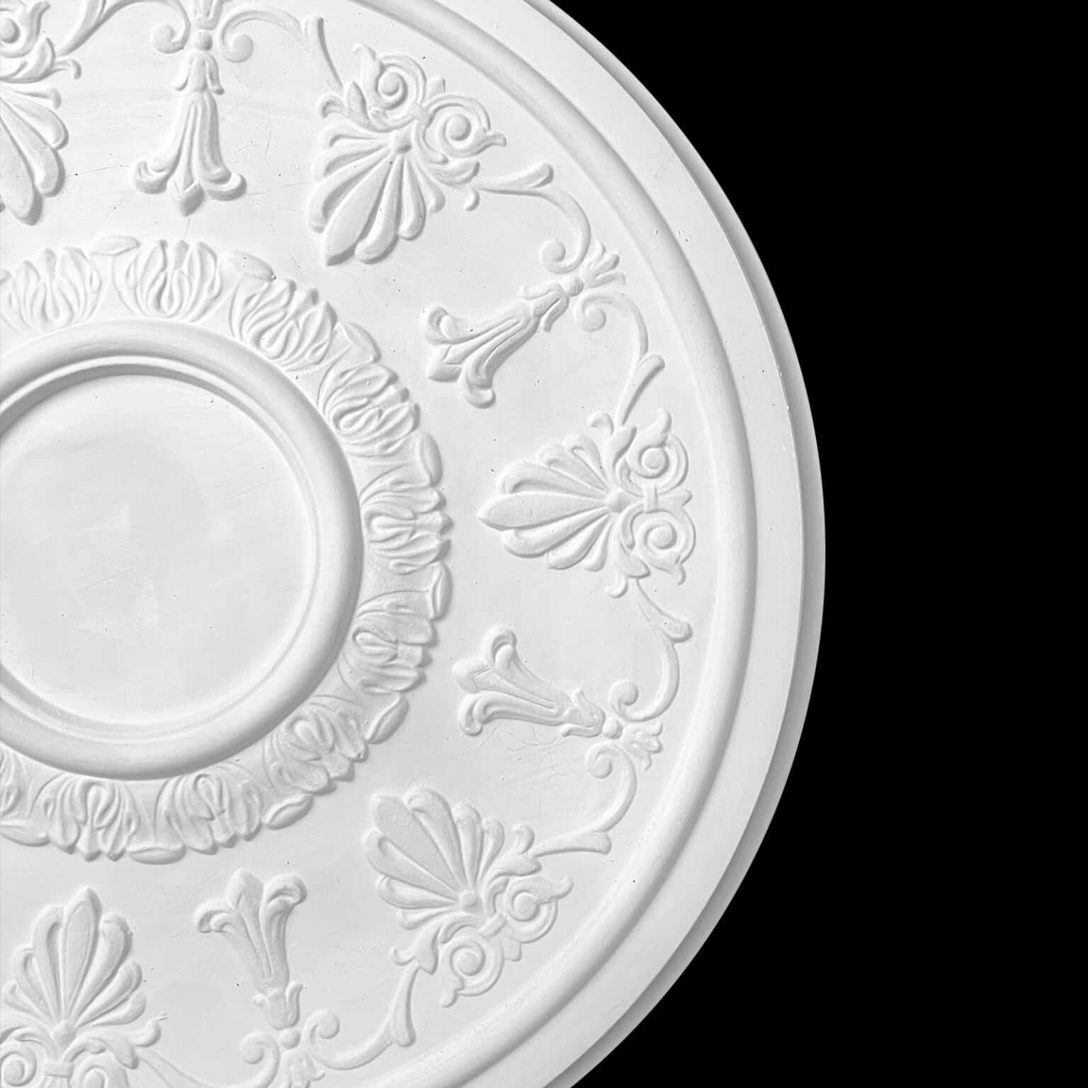 R163S Placor Bold Fleur de Lys Ceiling Rose Solid – Classic Ceiling ...