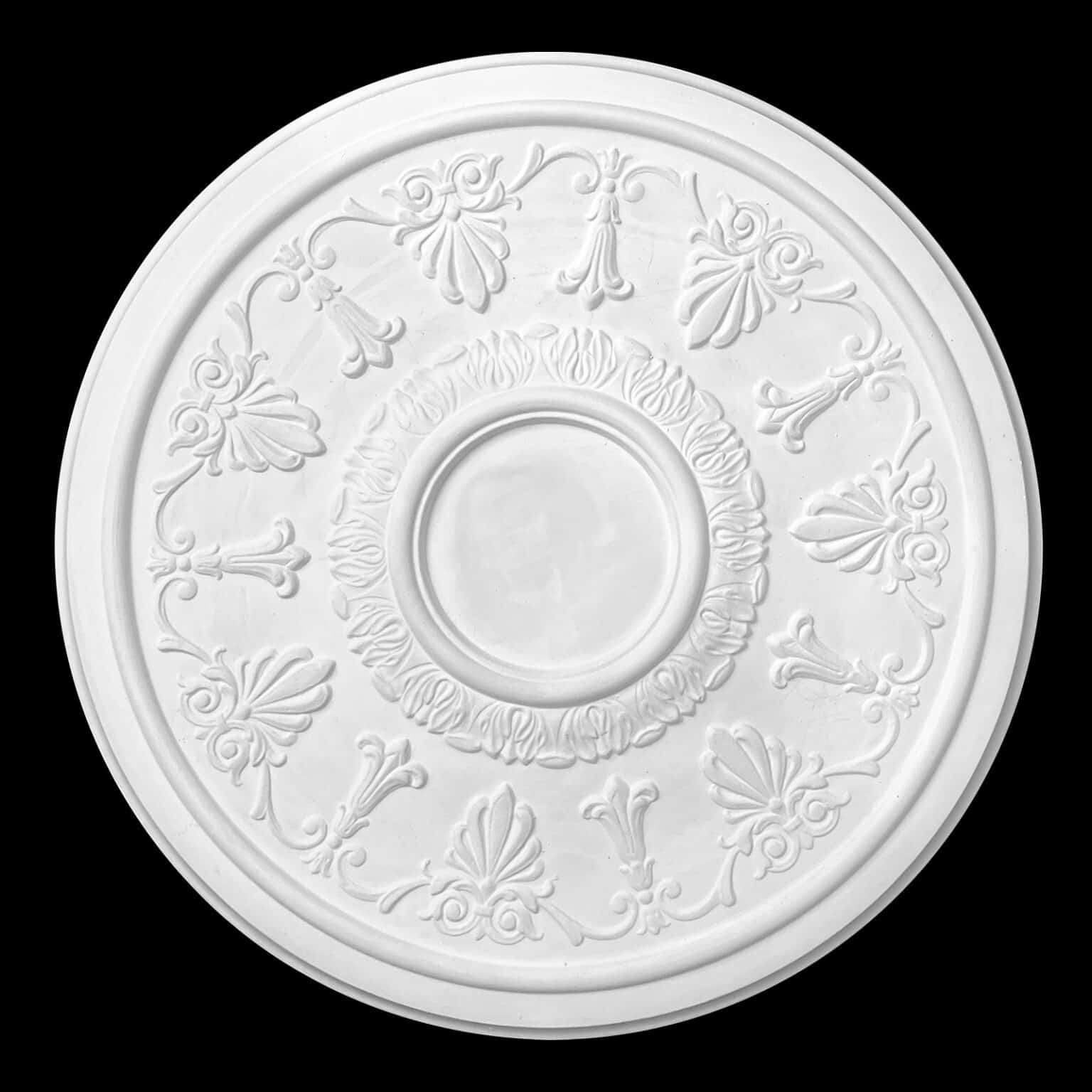 R163S Placor Bold Fleur de Lys Ceiling Rose Solid – Classic Ceiling ...